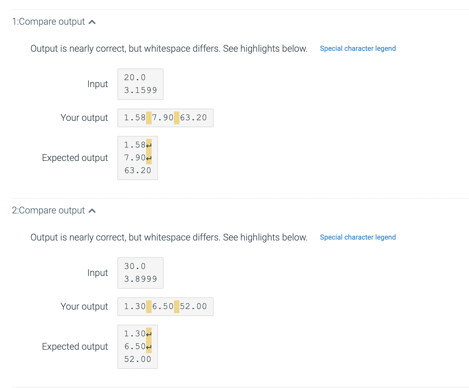 1 Compare Output Output Is Nearly Correct But