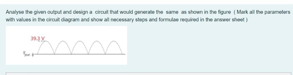 Solved Analyse the given output and design a circuit that | Chegg.com