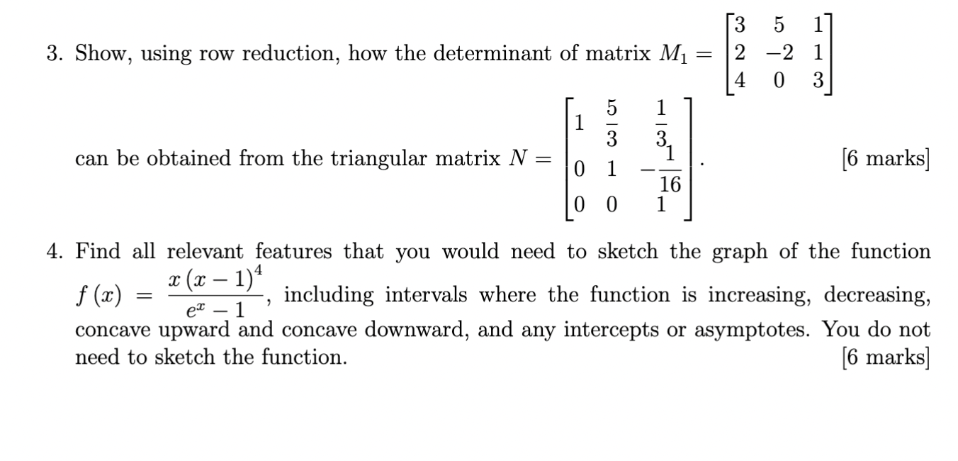 Solved 3. Show, using row reduction, how the determinant of | Chegg.com