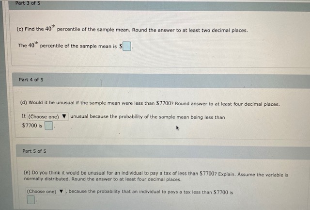 Solved Part 3 of 5 (c) Find the 40th percentile of the | Chegg.com