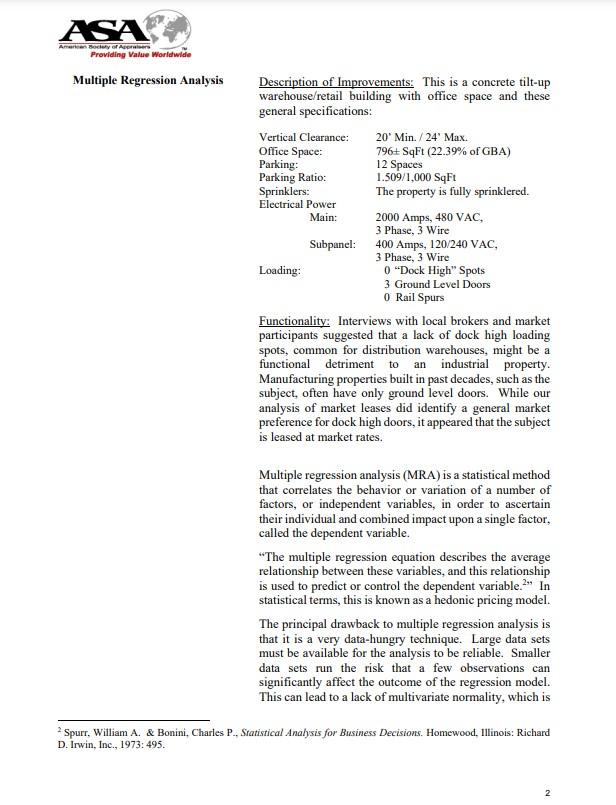 Read the case study "Multiple Regression Analysis A | Chegg.com