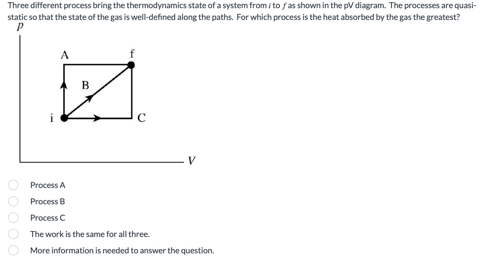 Solved Three different process bring the thermodynamics | Chegg.com