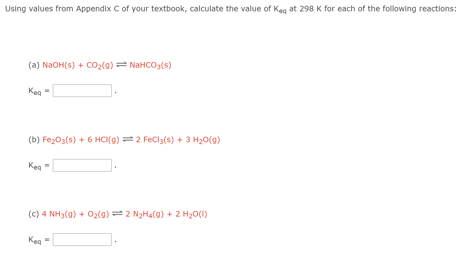 Solved Using values from Appendix C of your textbook, | Chegg.com
