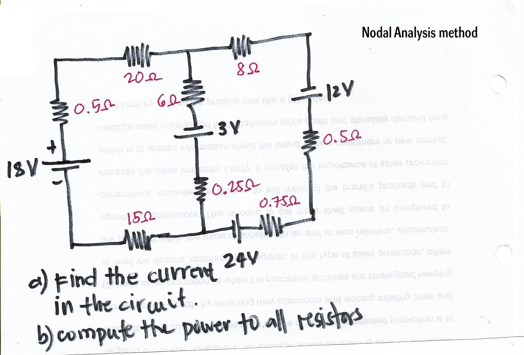 Solved odal Analysis method | Chegg.com