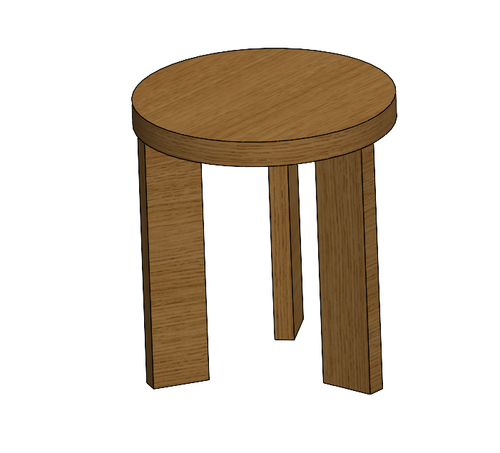 Solved 2) Three legged stool. Stool uses wood legs with | Chegg.com