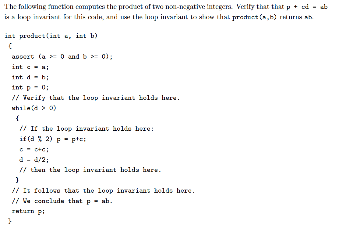 Solved The following C++ function, given a positive number | Chegg.com