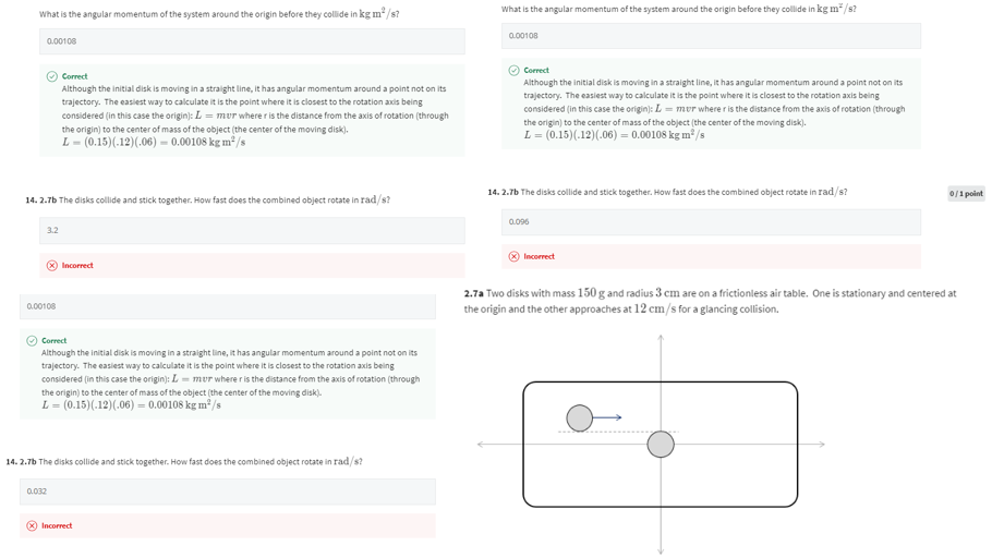 Solved Hi, The answer is still incorrect. Two disks with | Chegg.com