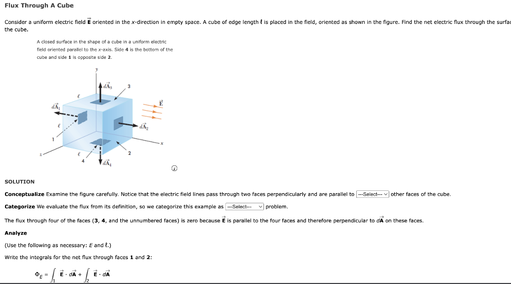 Solved Flux Through A Cube Consider a uniform electric field | Chegg.com