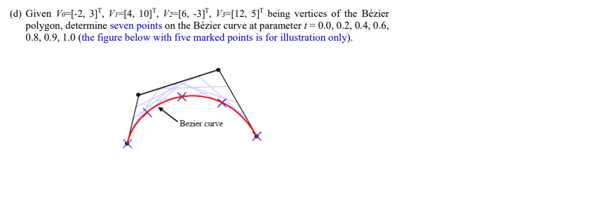 Solved A Bézier curve is defined by the following equation | Chegg.com