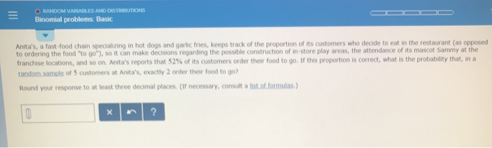 Solved RAN OM VARIAENS AND 06℡UTIONS Binomial problems: | Chegg.com