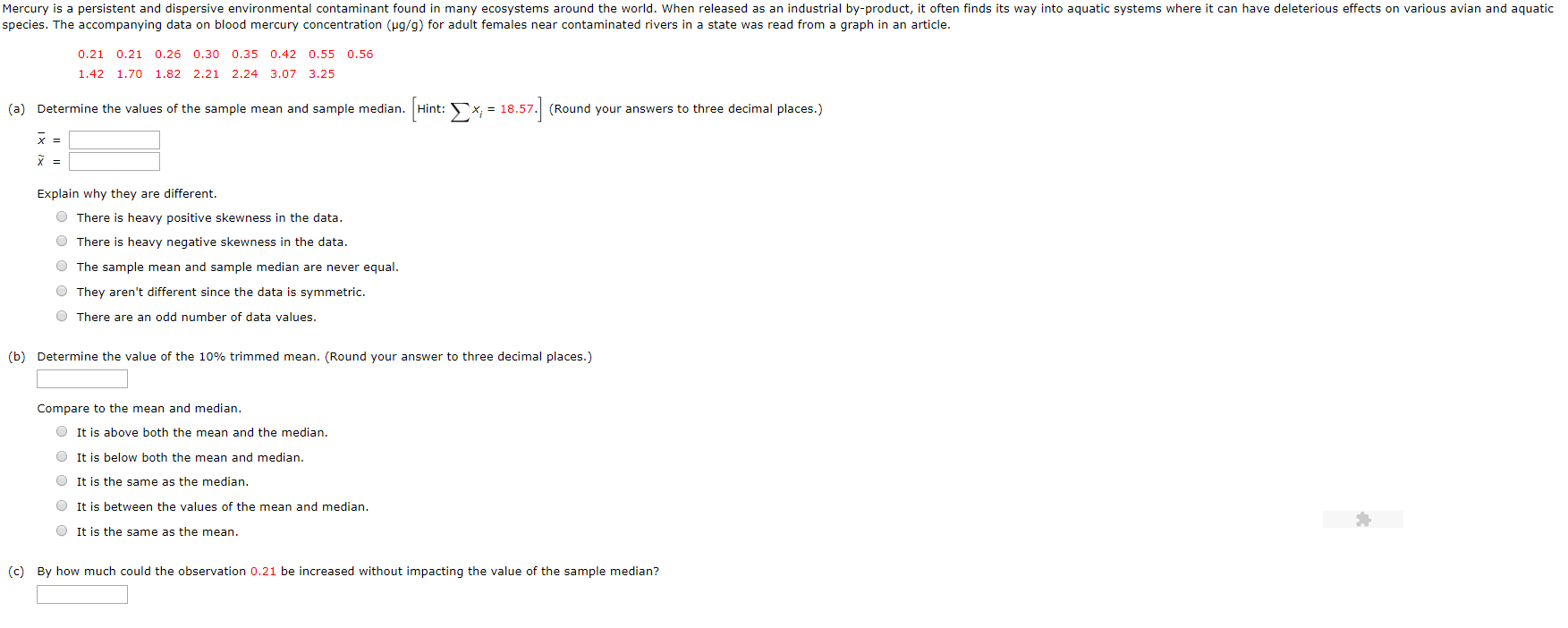 Solved Mercury is a persistent and dispersive environmental | Chegg.com
