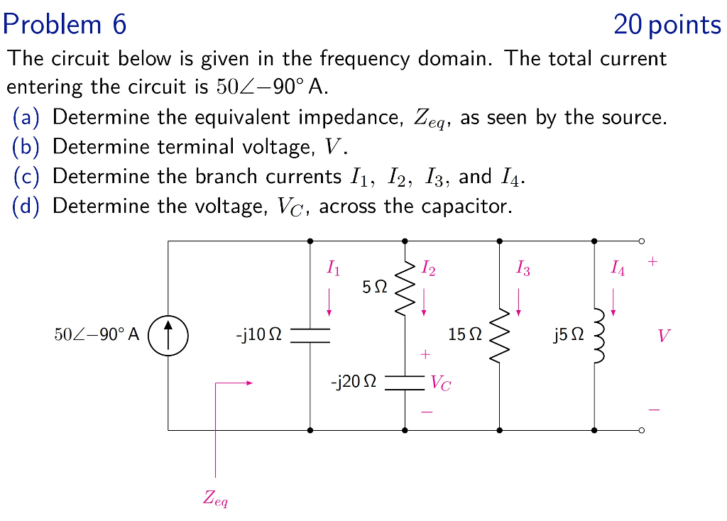 Solved Problem б The circuit below is given in the frequency | Chegg.com