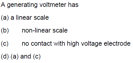 Solved A generating voltmeter has (a) a linear scale (b) | Chegg.com