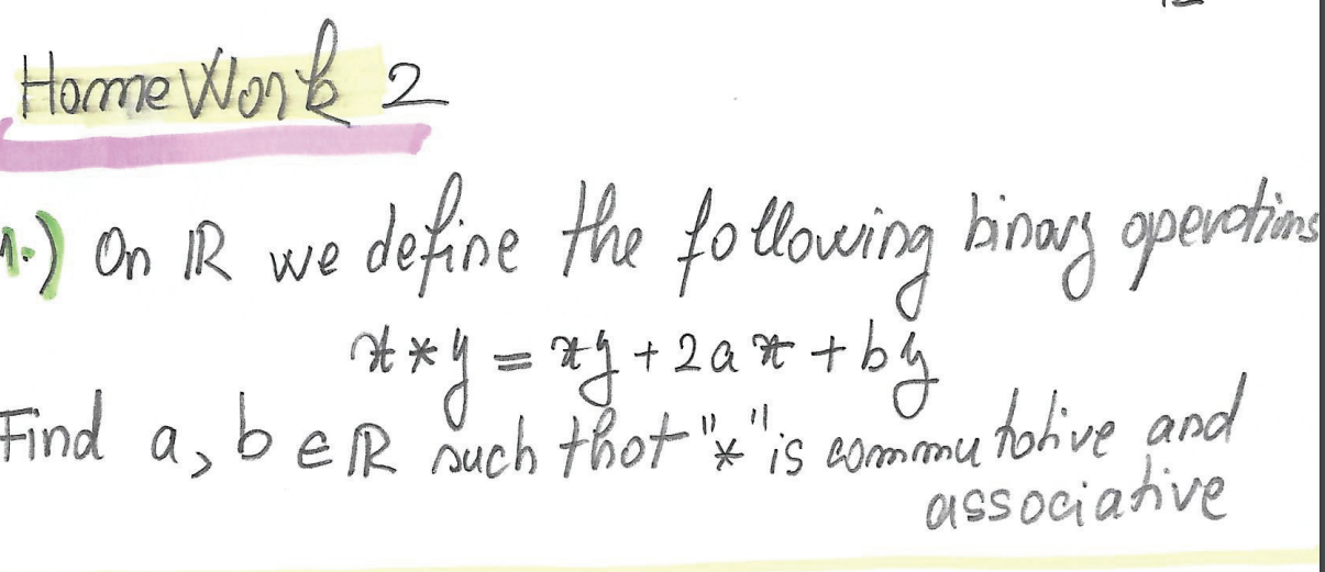 Solved HomeWark 2 1.) On R we define the following binary | Chegg.com