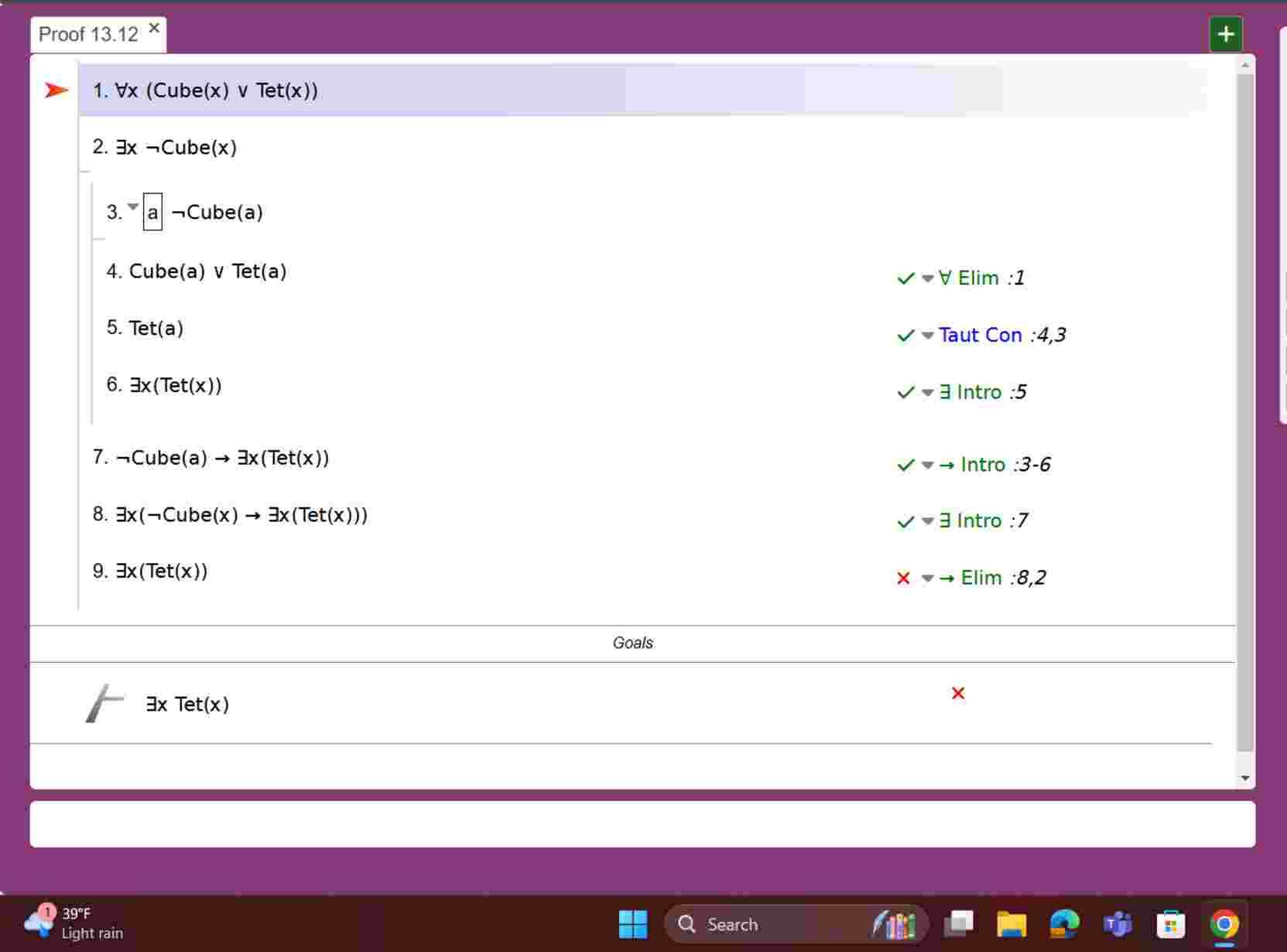Solved Help me with this logic proof, how do I make my proof | Chegg.com