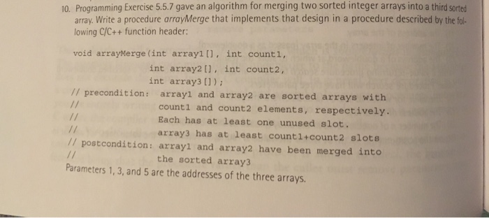 Solved 10. Programming Exercise 5.5.7 gave an algorithm for | Chegg.com
