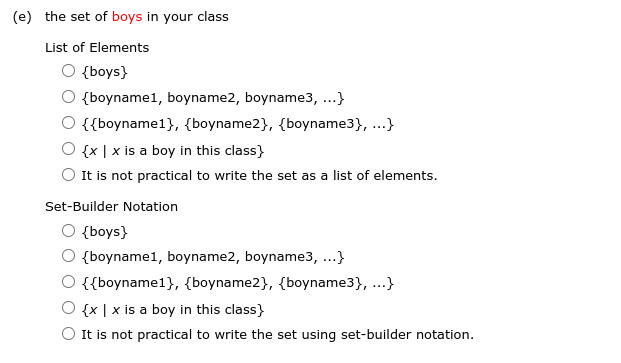 Solved Sets can be described in three ways: verbally, by | Chegg.com