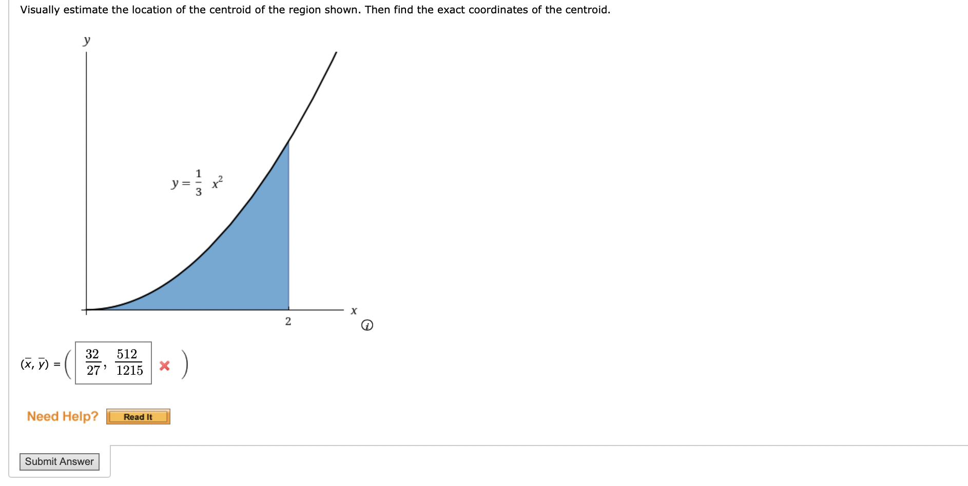 Solved Visually estimate the location of the centroid of the | Chegg.com