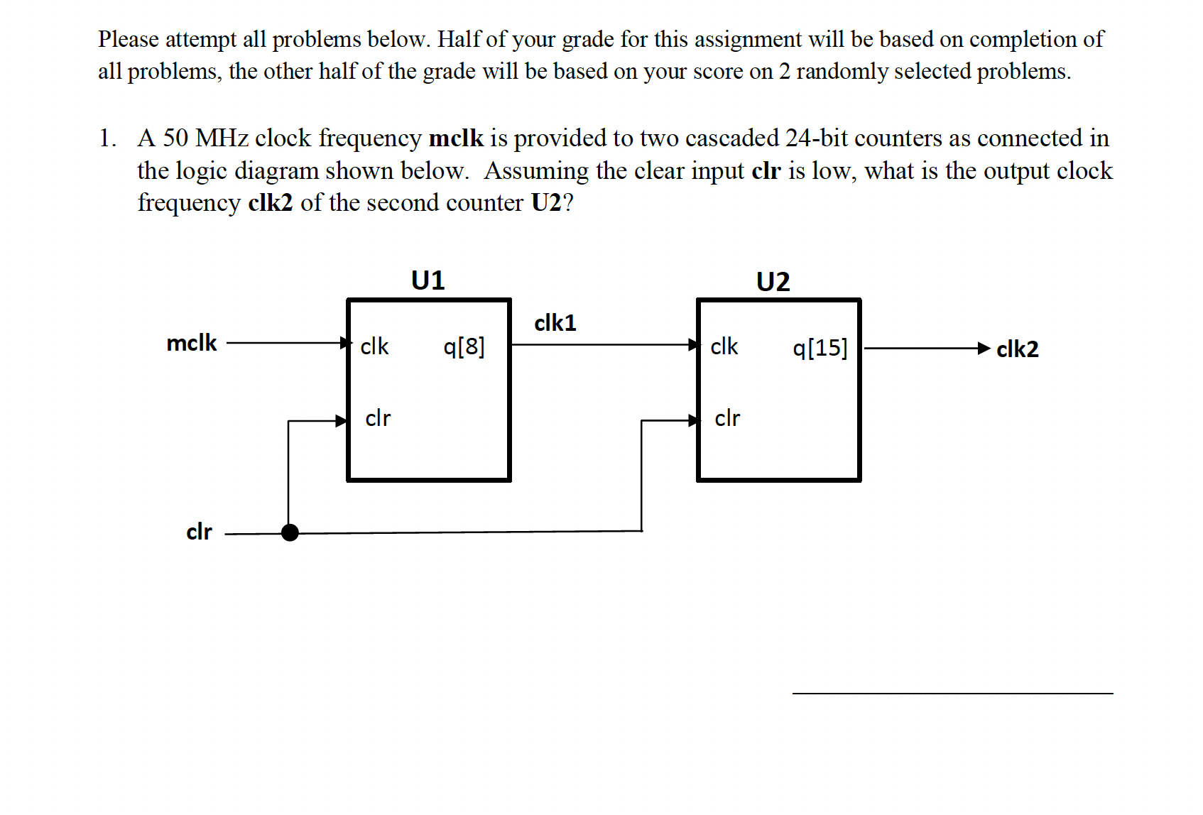Solved Please attempt all problems below. Half of your grade | Chegg.com