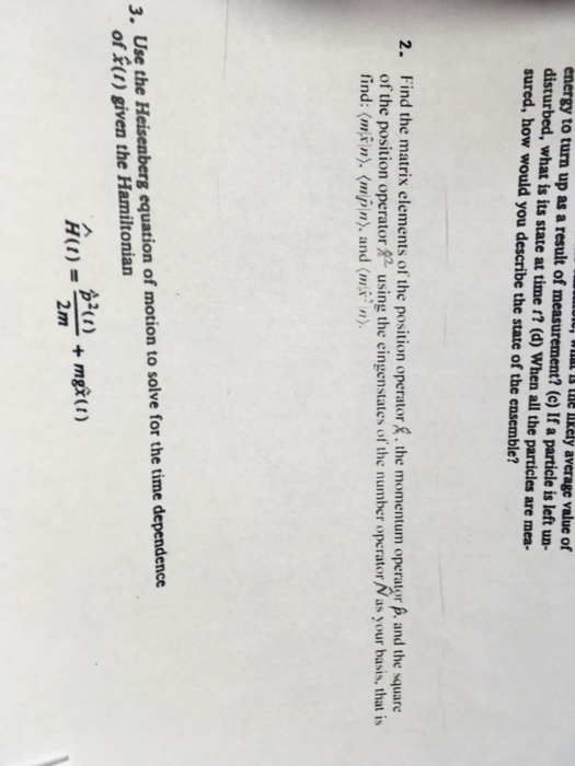 Solved Find the matrix elements of the position operator x, | Chegg.com