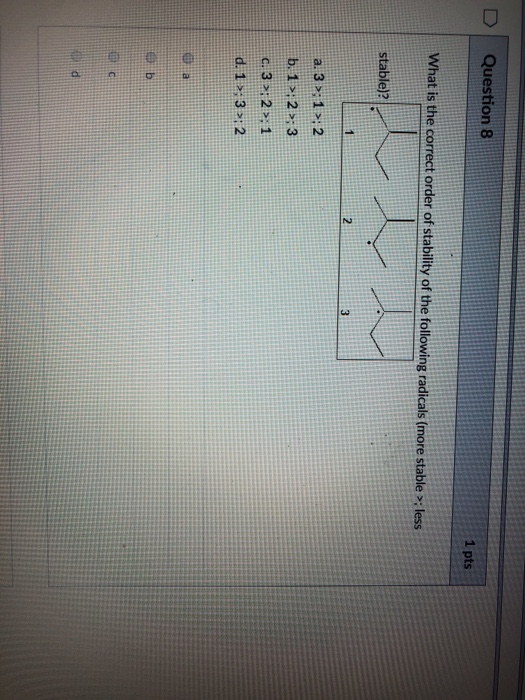 Solved D Question 8 1 pts What is the correct order of | Chegg.com