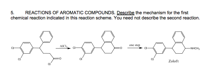 Solved 5. REACTIONS OF AROMATIC COMPOUNDS. Describe the | Chegg.com