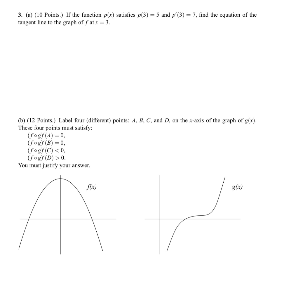 Solved 3. (a) (10 Points.) If the function p(x) satisfies | Chegg.com
