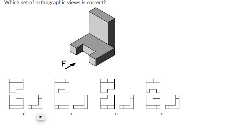 Solved Which set of orthographic views is correct? 03 | Chegg.com