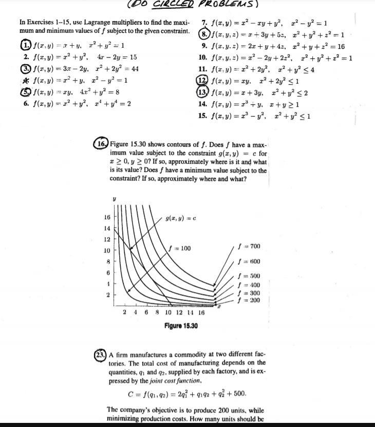 Solved do the circled questions only Please guys this is | Chegg.com