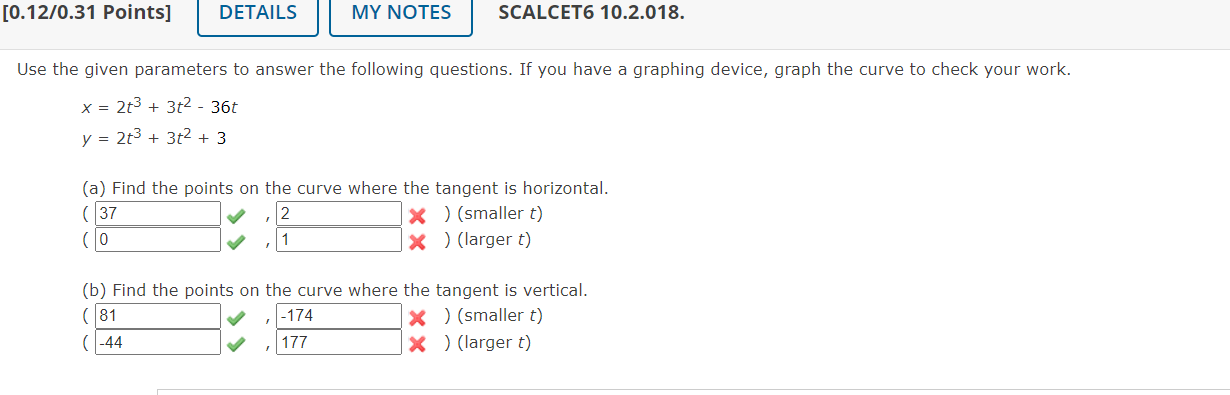 Solved Use the given parameters to answer the following | Chegg.com