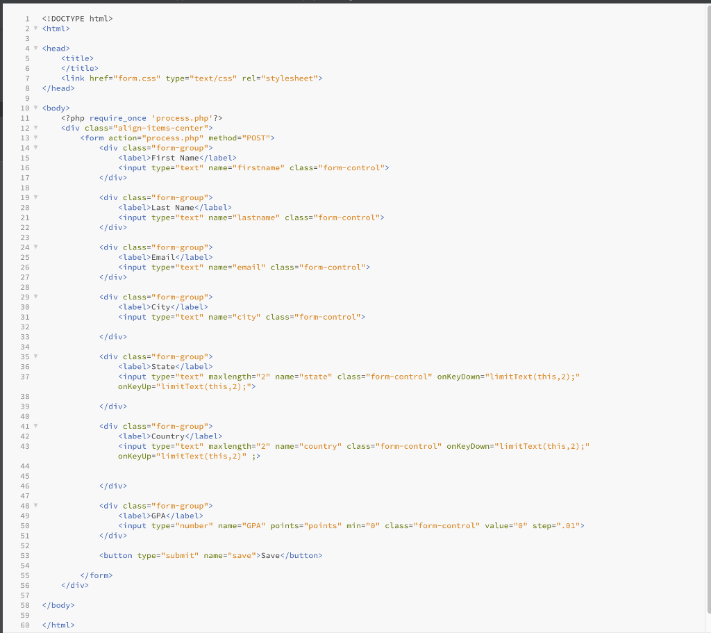 Solved When I enter information in my webform it shows up | Chegg.com
