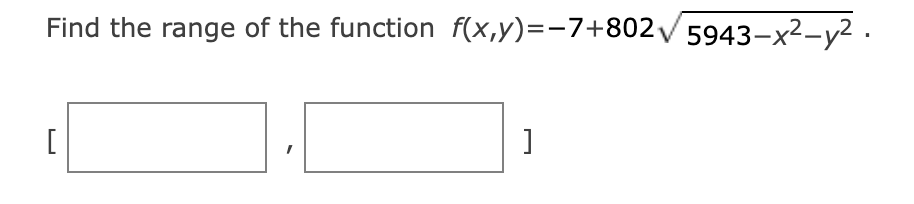 Solved Find the range of the function | Chegg.com
