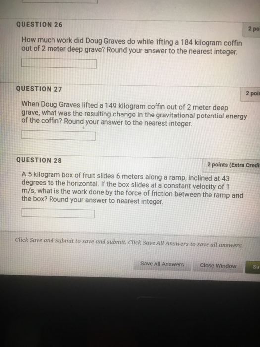 Solved QUESTION 26 2 poi How much work did Doug Graves do | Chegg.com