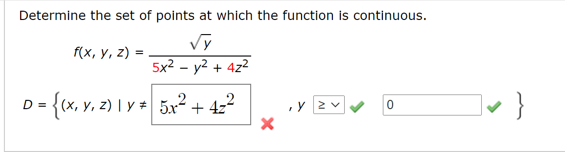 Solved Determine the set of points at which the function is | Chegg.com