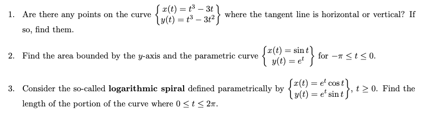 Solved x(t) = t3-3t y(t) -t3-3t where the tangent line is | Chegg.com