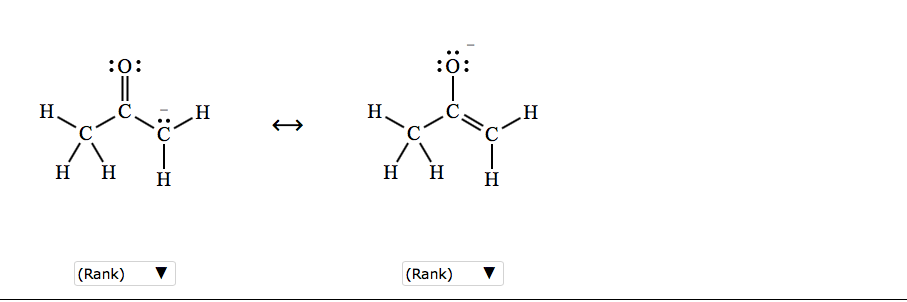 Solved Rank the resonance structures in each row of the | Chegg.com