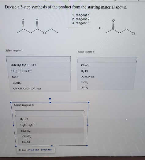 Solved Devise a 3-step synthesis of the product from the | Chegg.com