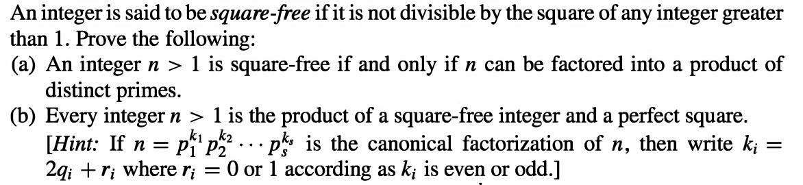 An integer is said to be square-free if it is not | Chegg.com