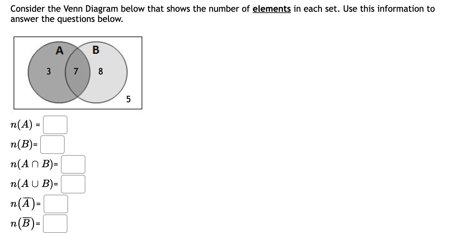 [Solved]: Consider the Venn Diagram below that shows the nu