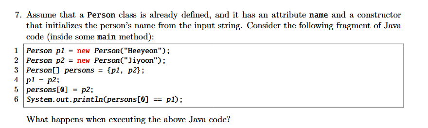Solved 7. Assume that a Person class is already defined, and | Chegg.com