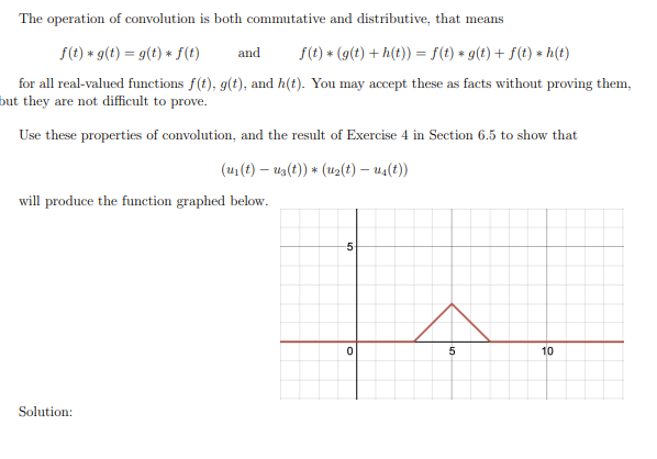 The Operation Of Convolution Is Both Commutative And