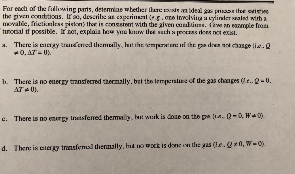 Solved For each of the following parts, determine whether | Chegg.com