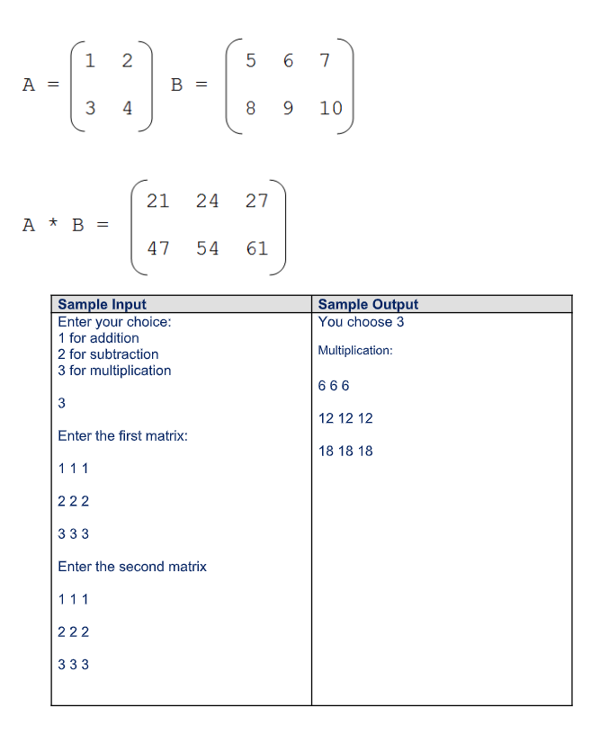 Solved We can add, subtract, multiply and divide 2 matrices. | Chegg.com