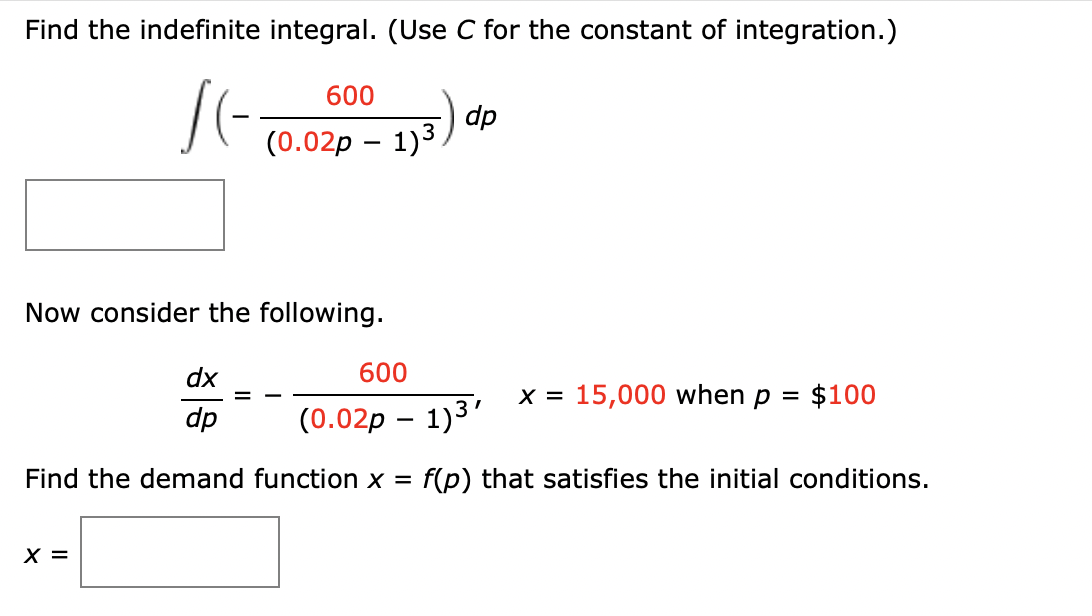 Solved Find the indefinite integral. (Use C for the constant | Chegg.com