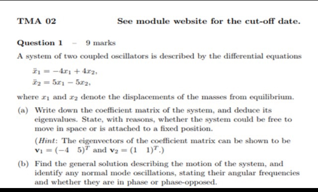 Solved TMA 02 See module website for the cut-off date. | Chegg.com