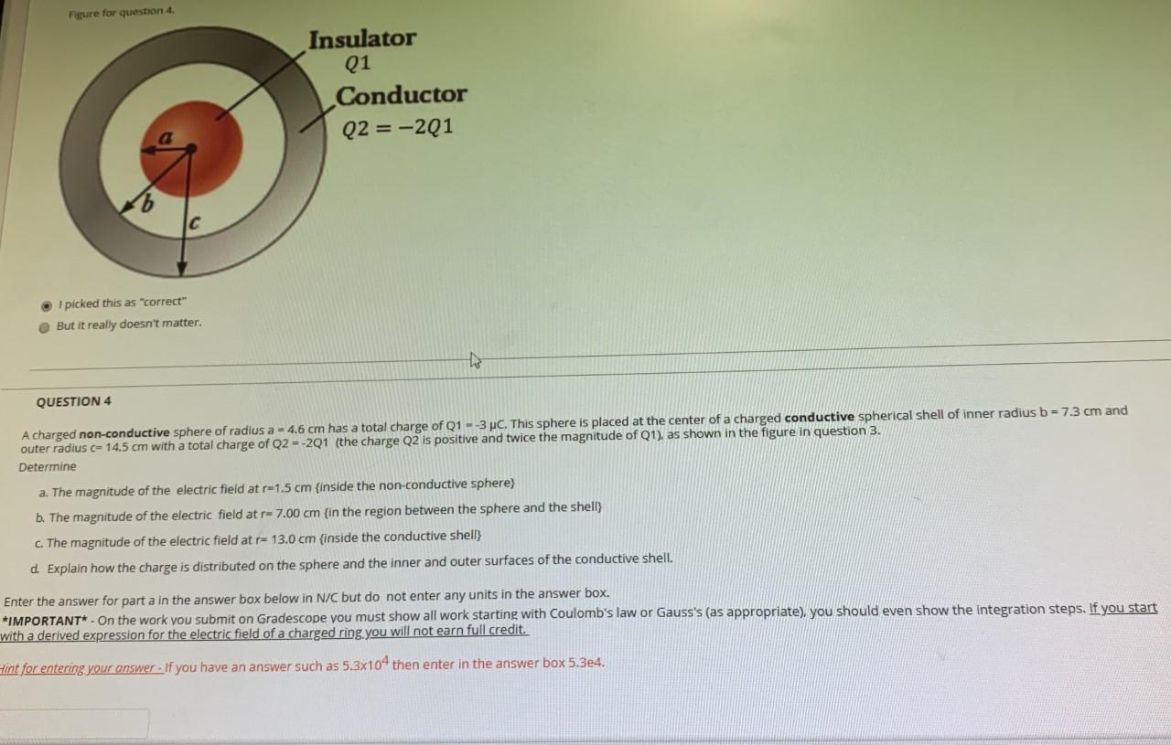 Solved Figure for question 4 o Insulator Q1 Conductor Q2 = | Chegg.com