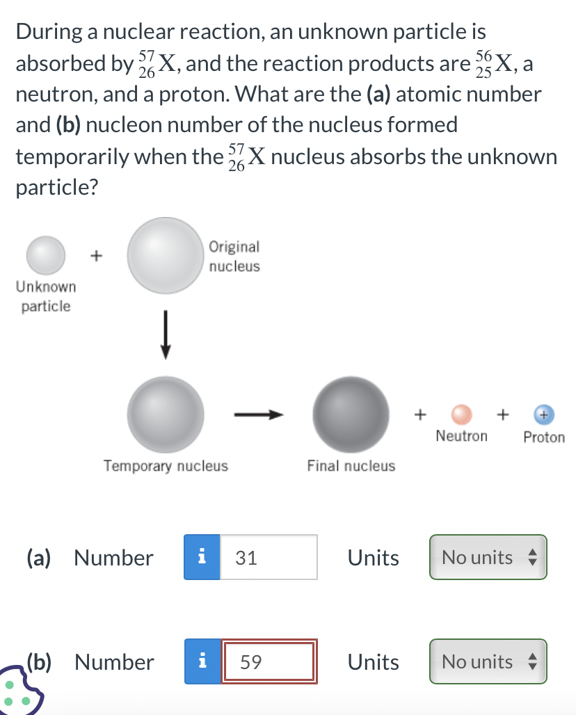 [Solved]: During a nuclear reaction, an unknown particle i