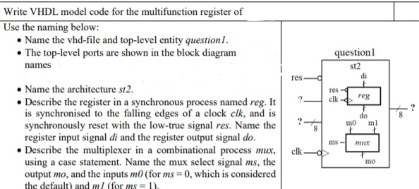 8-bit multifunction register where the next output is | Chegg.com