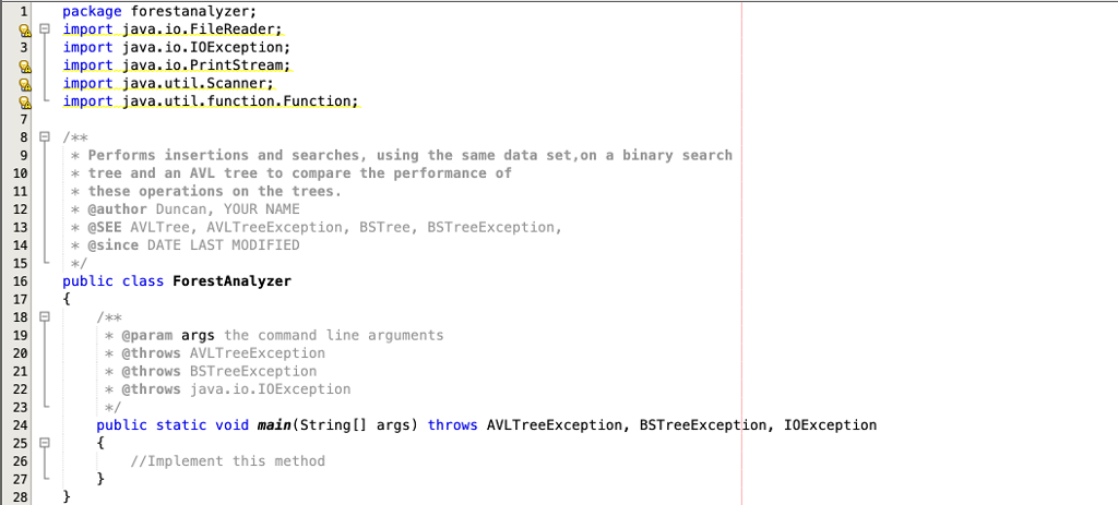 In JAVA, please code the following program: AVL | Chegg.com