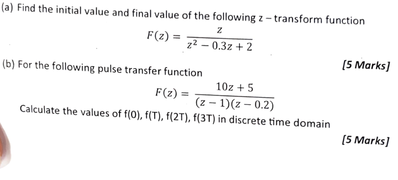 Solved (a) Find the initial value and final value of the | Chegg.com